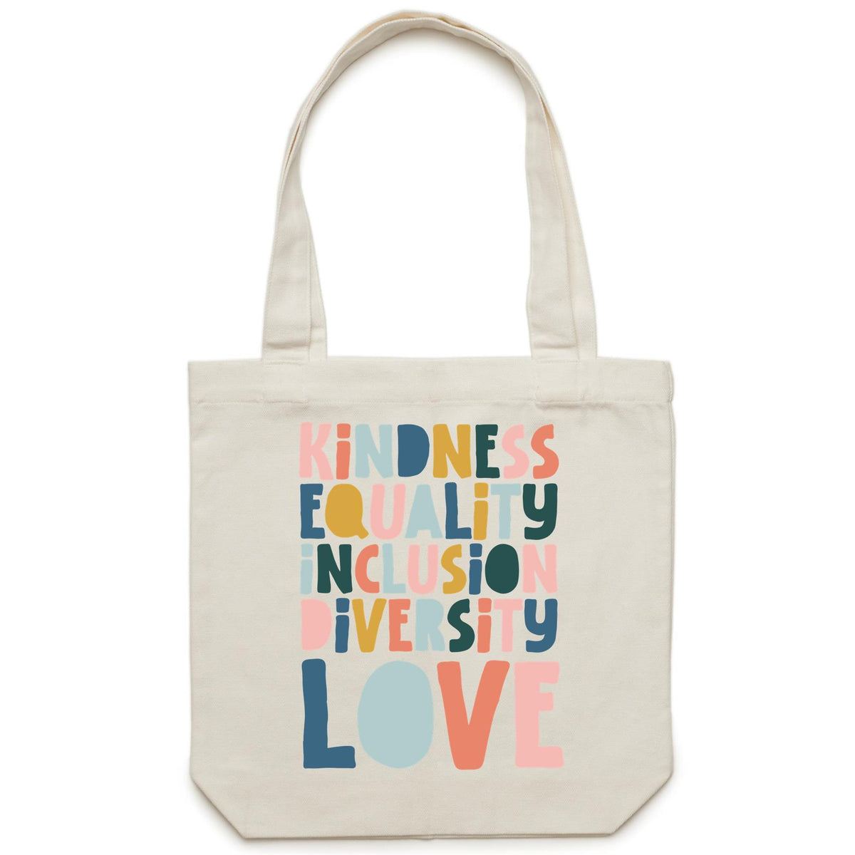 Kindness Equality Inclusion Diversity Love - Canvas Tote Bag – Teacher ...